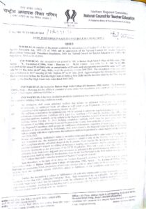 NCTE Affiliation letter - Rattan Singh Girls College of Education